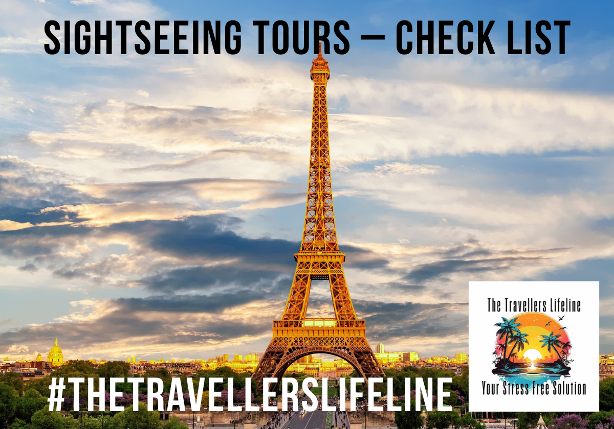 Sightseeing Tours – Check List - The Travellers Lifeline
